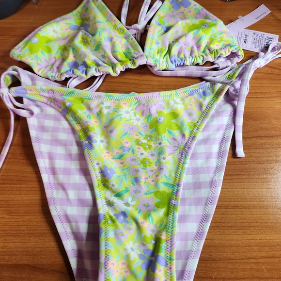 wild fable | Swim | Wild Fable Kids Bikini Floral And Checkered Delight ...